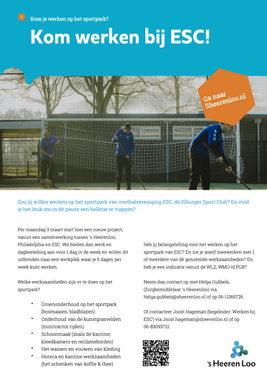 Kom werken bij ESC! Ontdek dagbesteding tijdens de informatieavond op ...